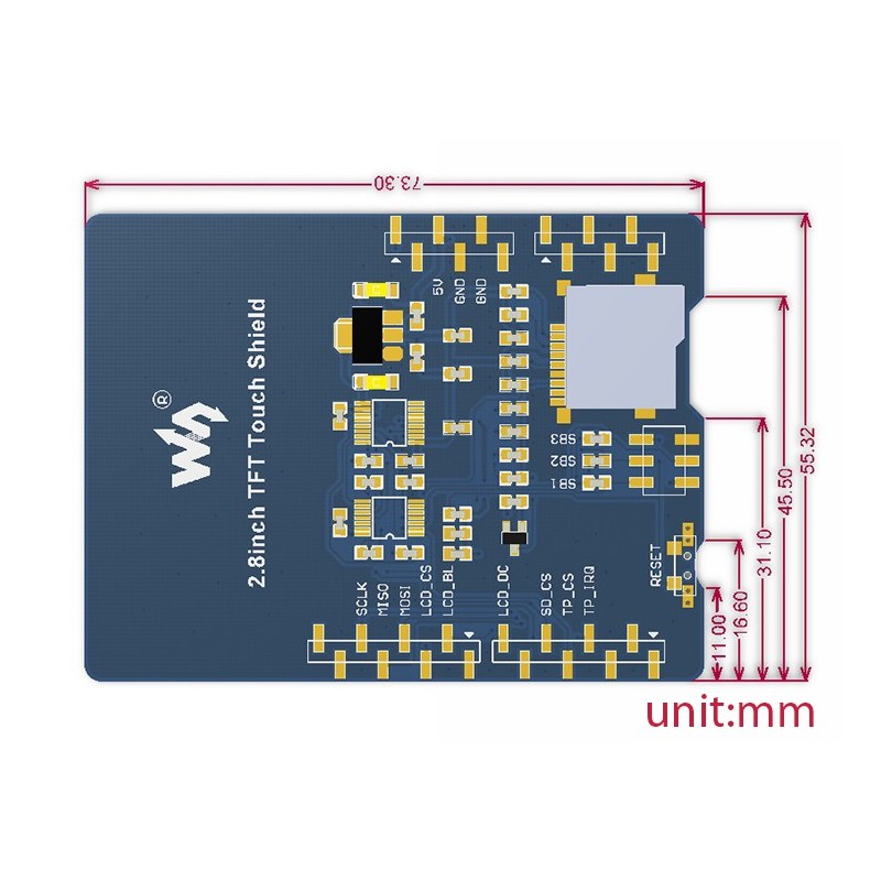 2 8 Touchscreen Display For Arduino Waveshare 10684 Kamami On Line Store
