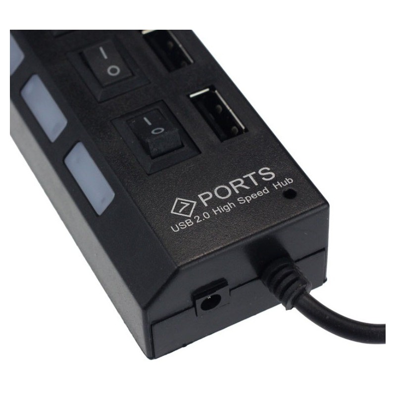 USB 2.0 HUB - 7 ports with controls and a switch - Kamami on-line store
