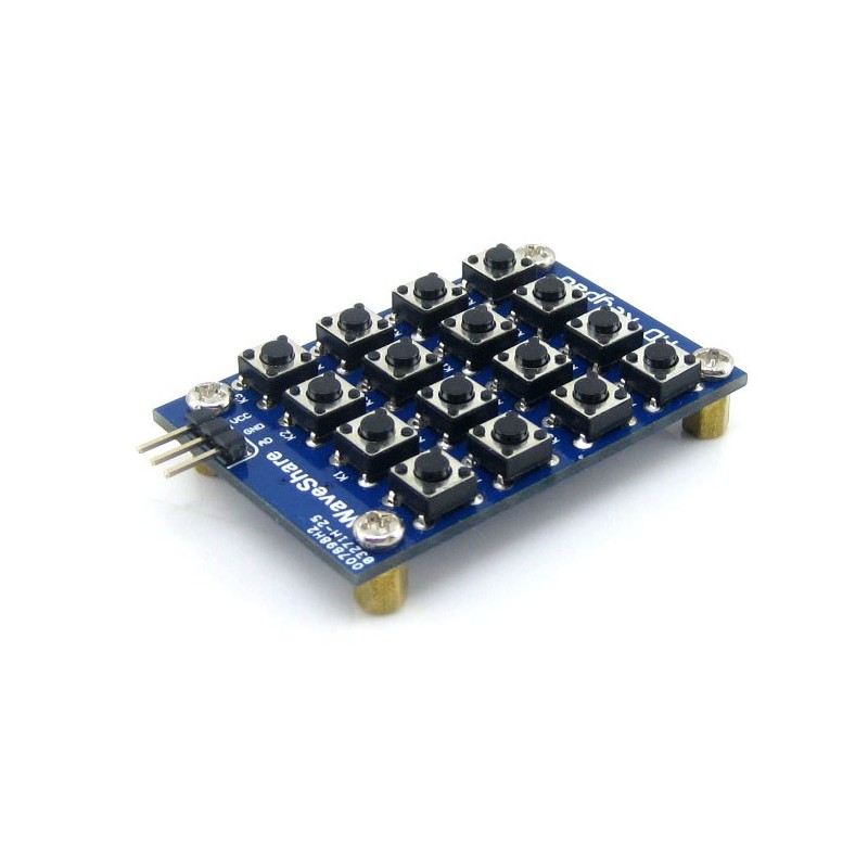 16-Button AD Keypad 4x4 Module with Analog Output - Waveshare 4431 ...