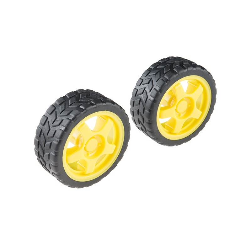 Wheel - 65mm (Rubber Tire, Pair) - Kamami on-line store