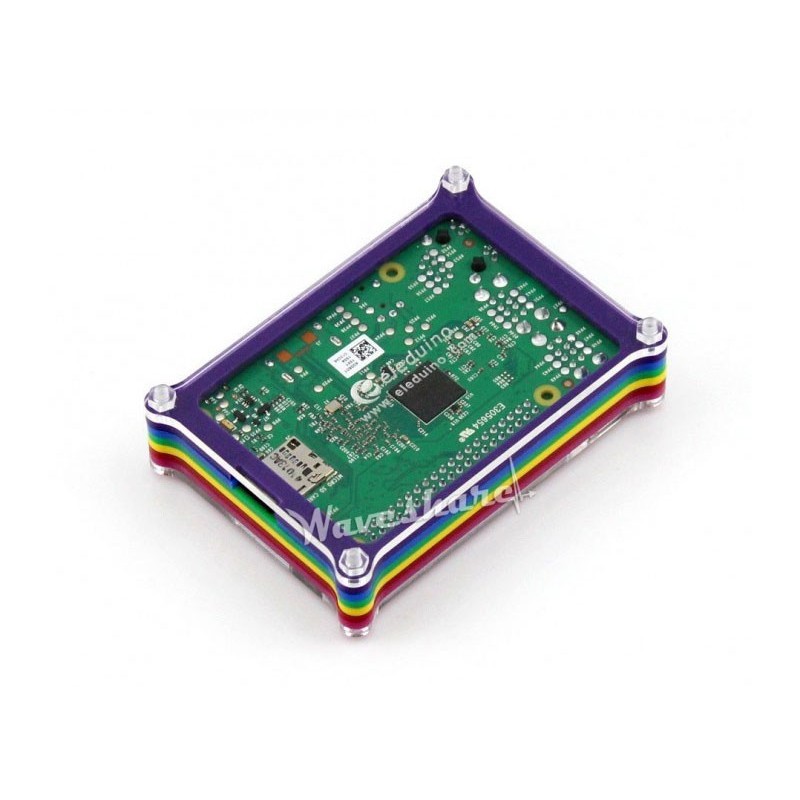 Rainbow Case Type B for Raspberry Pi 2/B+/3 - Waveshare 11558 - Kamami ...