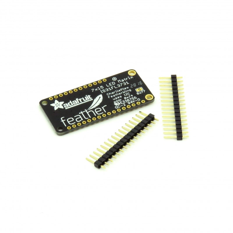 15x7 CharliePlex LED Matrix Display FeatherWing - GREEN - Kamami on ...