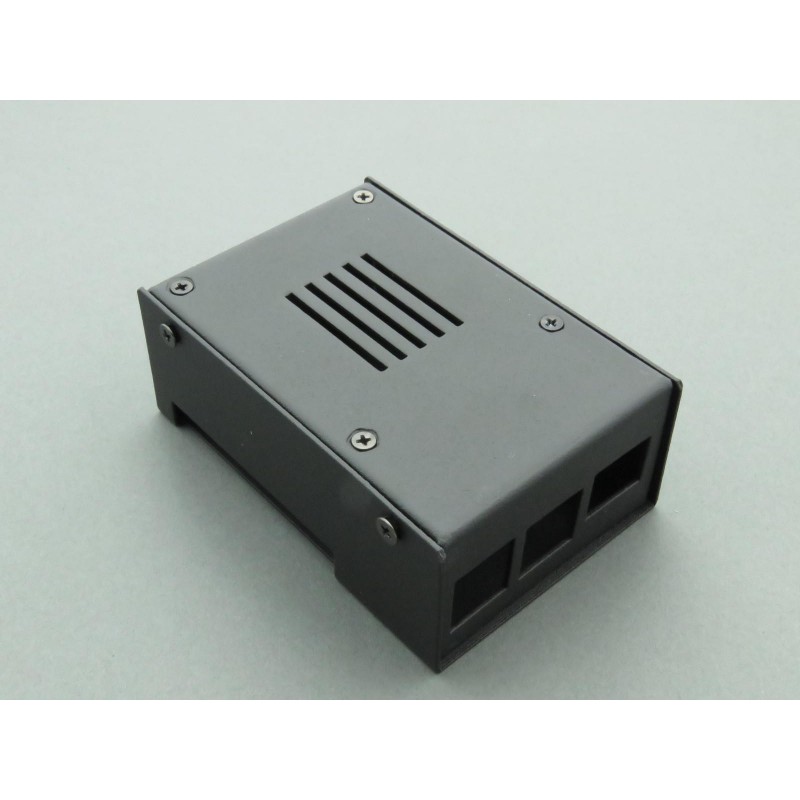 Metalowa obudowa do Raspberry Pi 3/2/B+ czarna - sklep Kamami