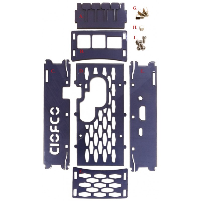 Obudowa dla Odroid Touchscreen Shield i Odroida C1, C1+ i C2 smoky blue ...