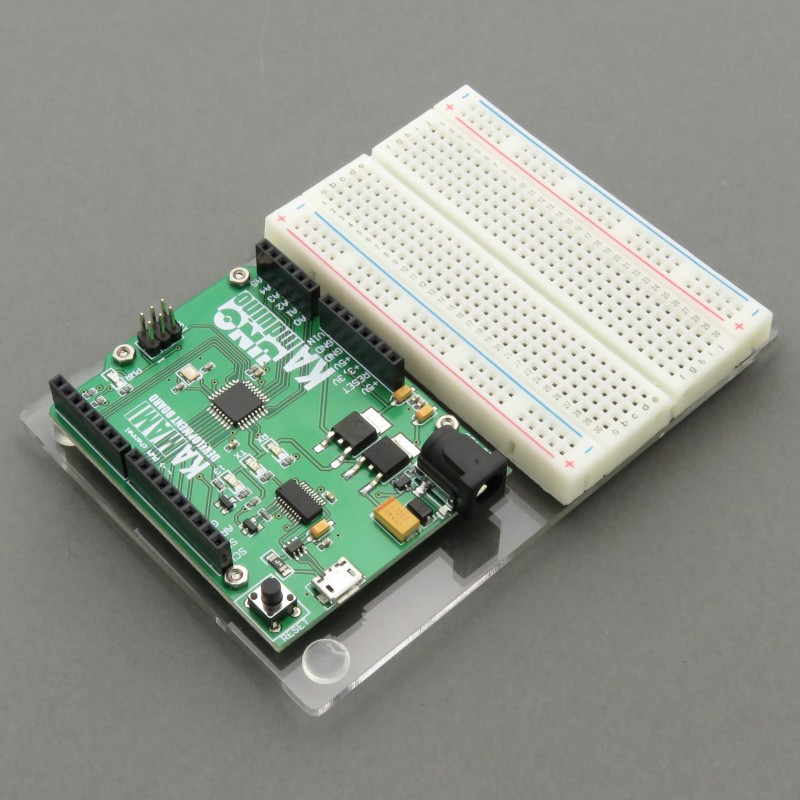 Transparent stand for Arduino UNO and contact plate - Kamami on-line store