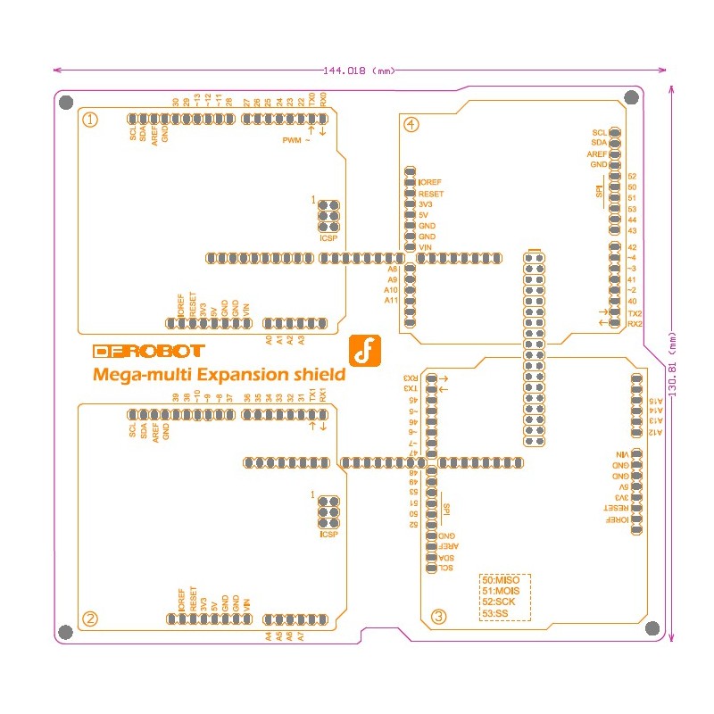 DFR0256 - nakładka multishield dla Arduino Mega1280/2560/ADK - sklep Kamami