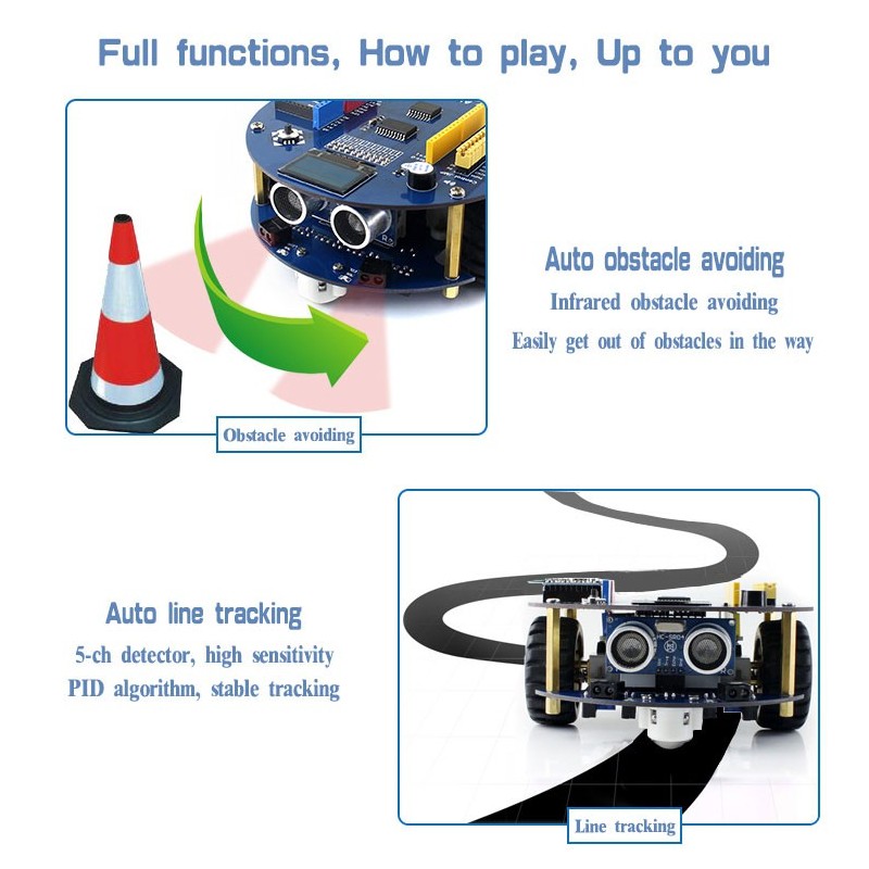 AlphaBot2 - podstawowy zestaw do budowy robota na Arduino - sklep Kamami