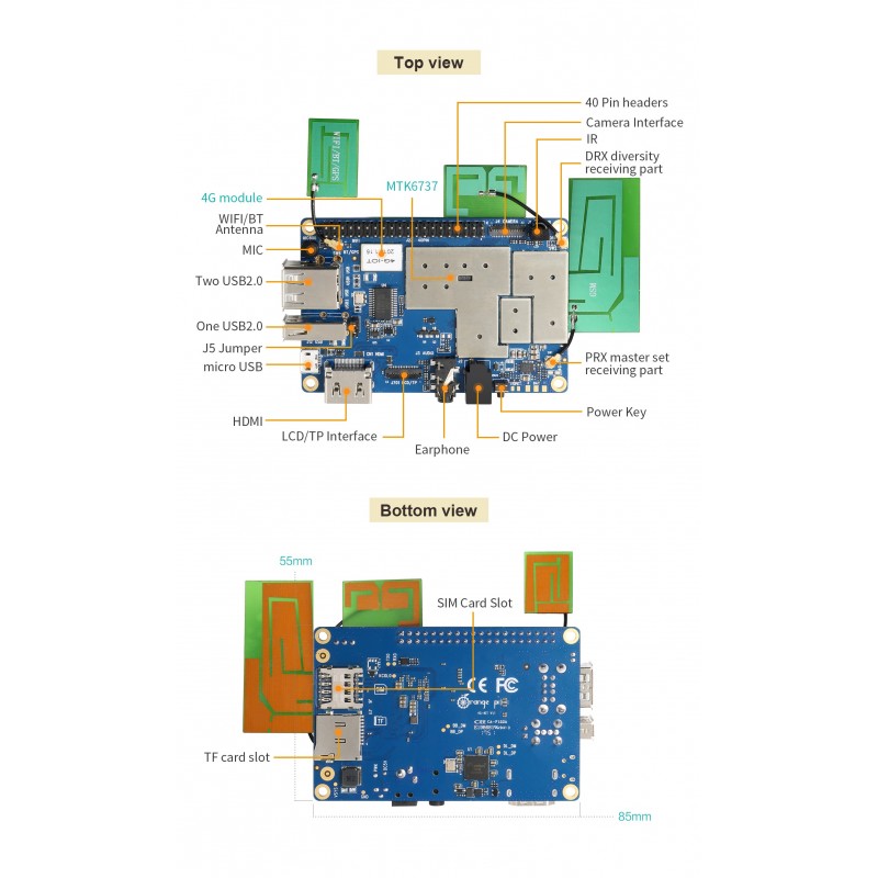 Orange Pi 4G-IOT - Kamami on-line store