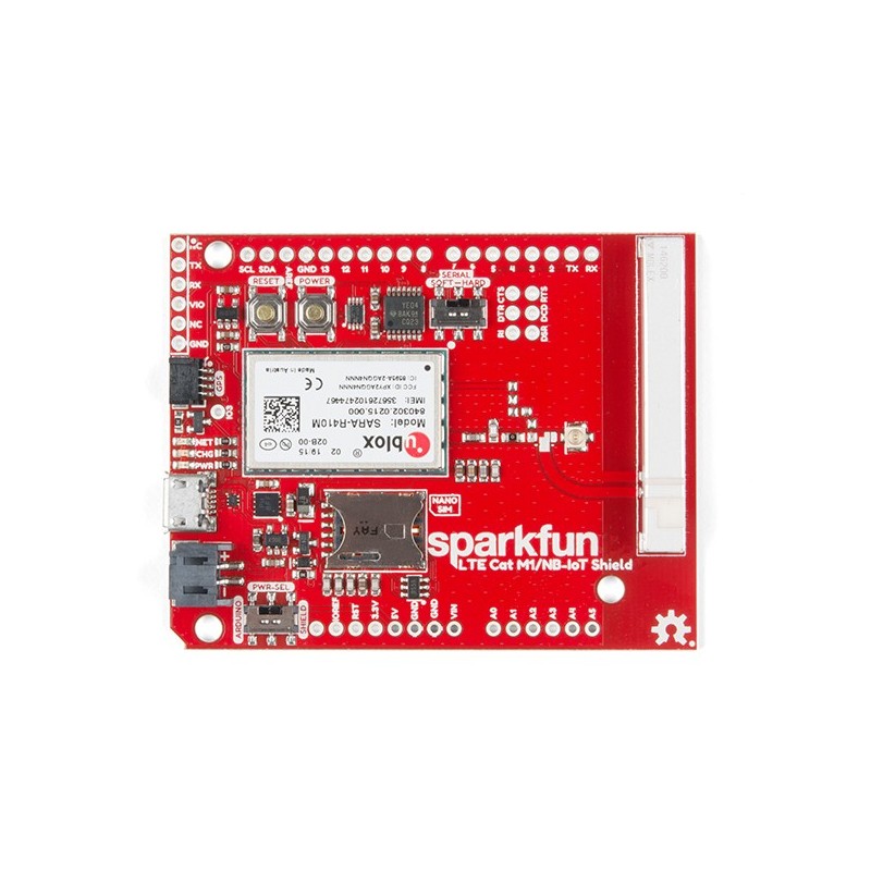 Qwiic LTE CAT M1/NB-IoT Shield - nakładka IoT z modemem LTE SARA-R4 dla ...