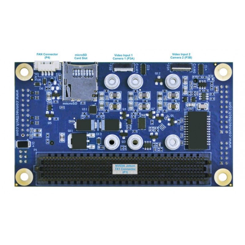 Elroy Carrier - motherboard for NVIDIA Jetson TX1 / TX2 / TX2i - Kamami ...