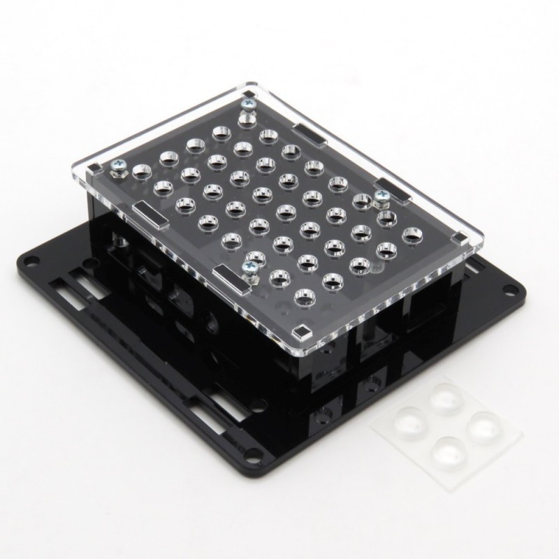 Case for Raspberry Pi 4 type VESA transparent black - Kamami on-line store