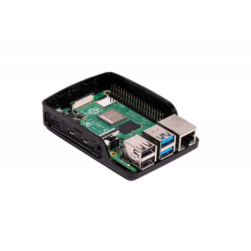 The official case for Raspberry Pi 4 model B (black and gray) - Kamami ...