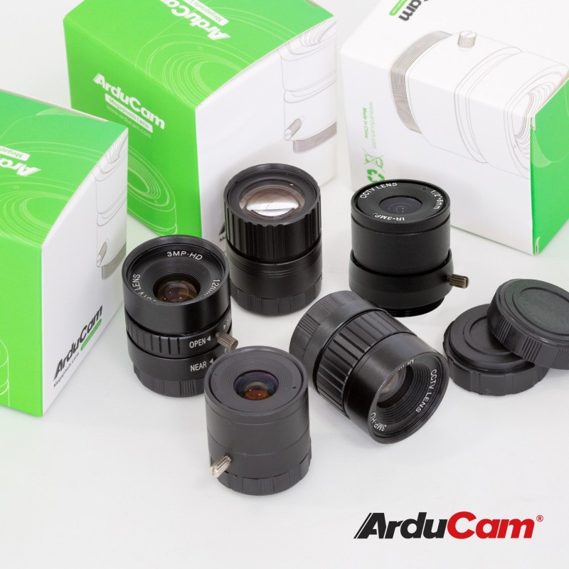 Set of 5 CS-Mount lenses for the Raspberry Pi HQ camera - Kamami on ...