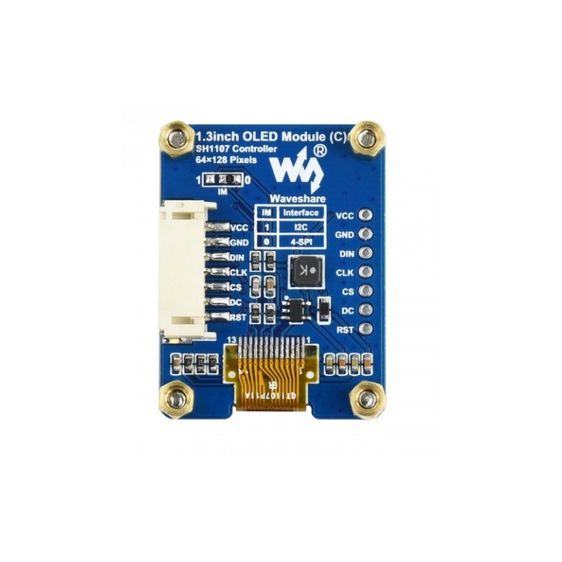 1.3" (C) OLED Display Module 64x128 - Waveshare 18179 - Kamami on-line ...