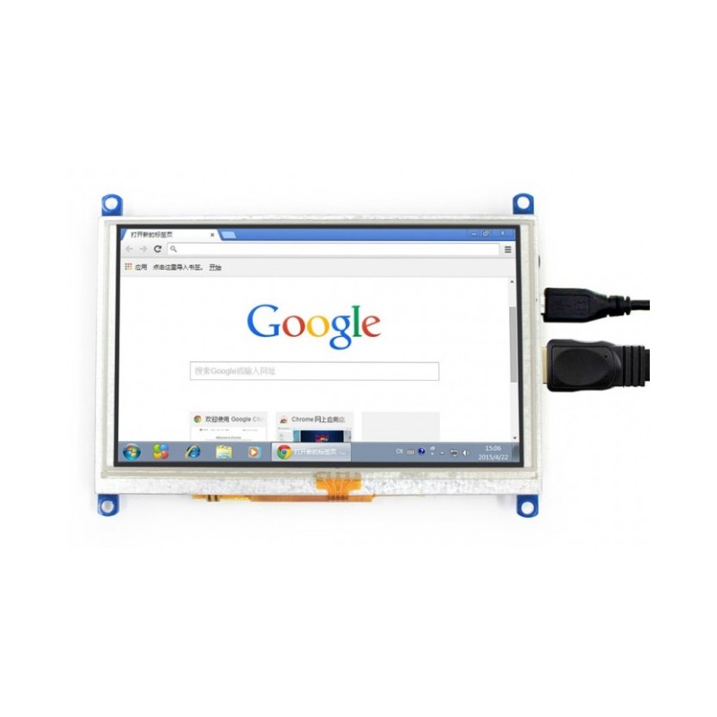 5" (G) HDMI TFT LCD Display with Touch Panel - Waveshare 14447 - Kamami ...