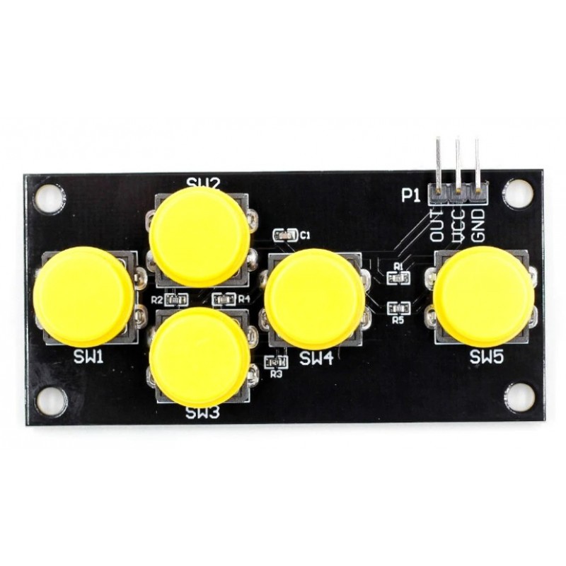Keyboard module with 5 buttons - Kamami on-line store