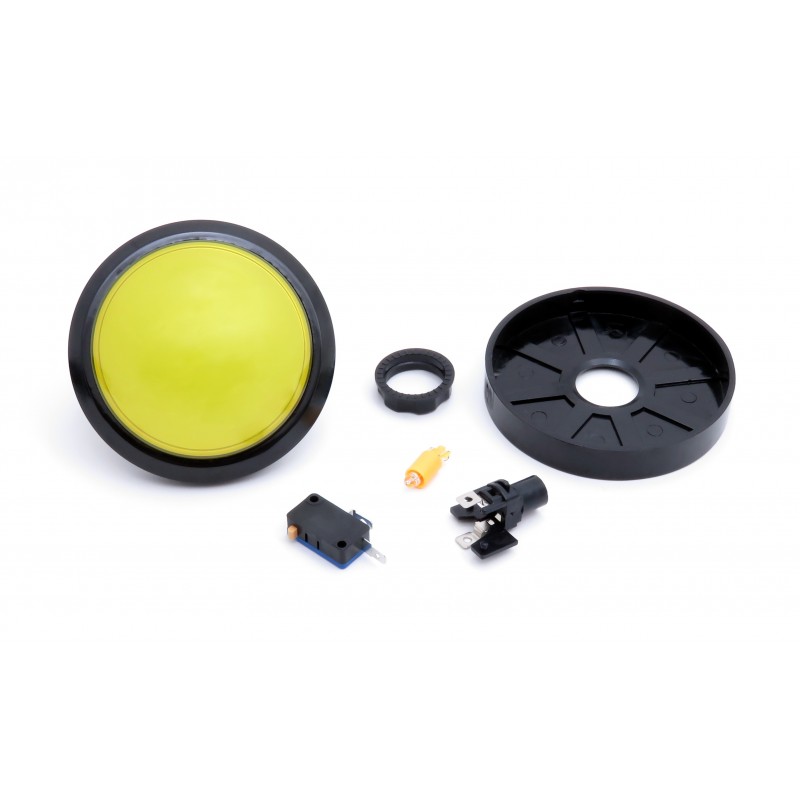 Big Round Push Button - a large, round button with LED backlight, 100mm ...