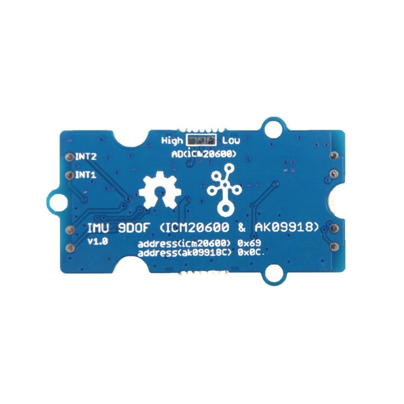 Grove IMU 9DOF - module with 9-axis IMU sensor (ICM20600 + AK09918 ...
