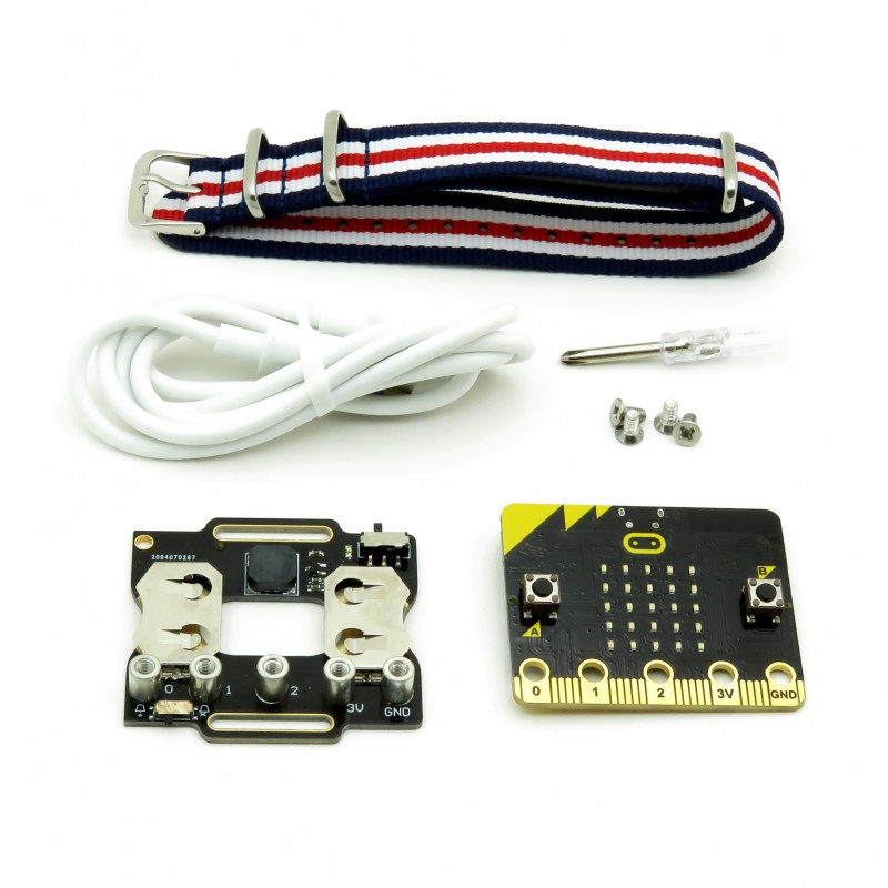 Set for building a smartwatch with micro:bit module included - Kamami ...