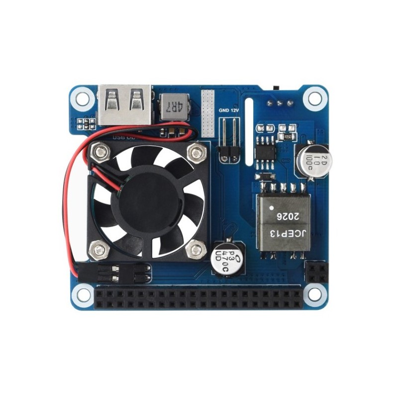 PoE HAT (C) Power over Ethernet for Raspberry Pi - Waveshare 19445 - Kamami on-line store