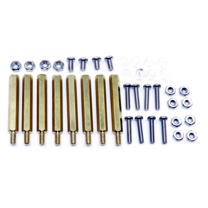 Open case with spacers for the Raspberry Pi 4B, transparent - Kamami on ...