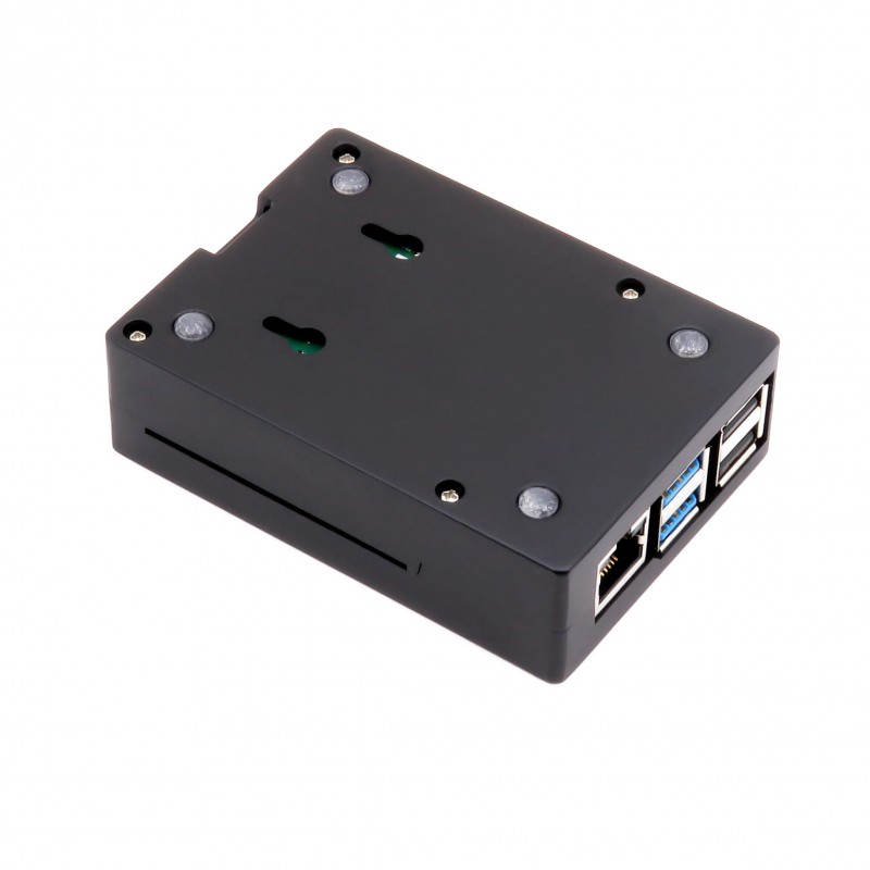 Aluminum case for Raspberry Pi 4 model B (black) - Kamami on-line store