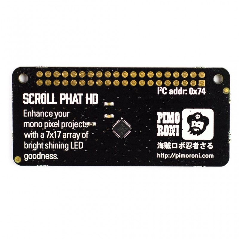 Scroll pHAT HD - module with 17x7 LED matrix display for Raspberry Pi (pink) - Kamami on-line store