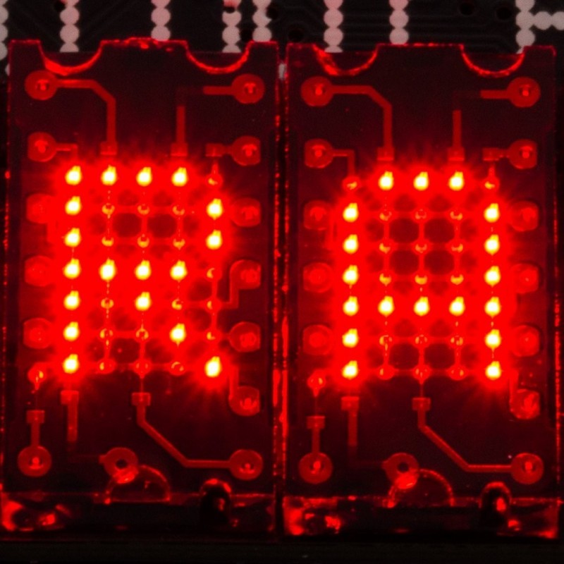 LED Dot Matrix Breakout - module with two 5x7 LED matrix displays (red ...