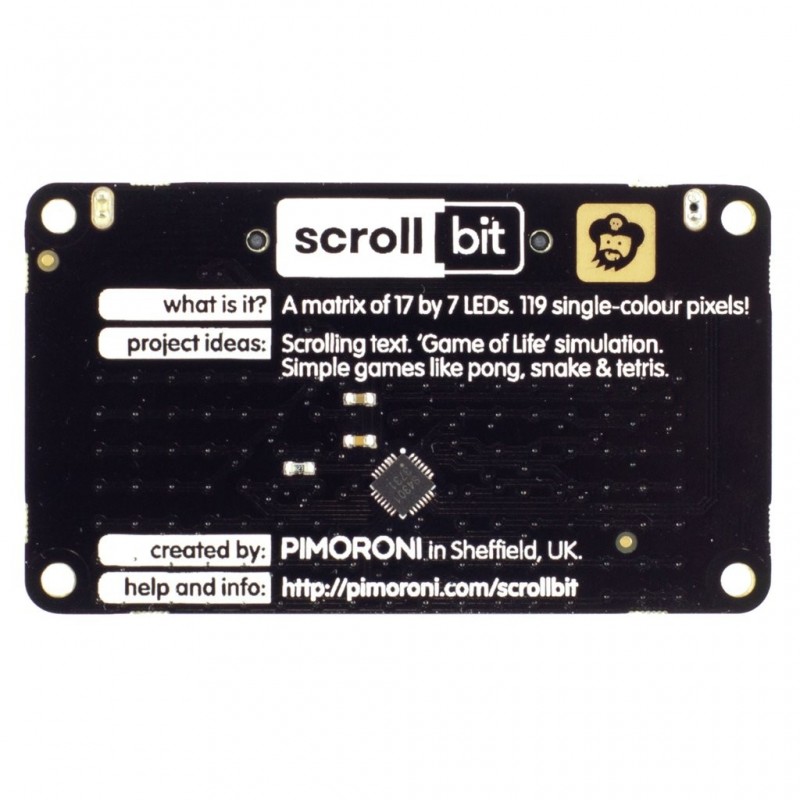 scroll:bit - module with 17x7 LED matrix display for micro:bit (white) - Kamami on-line store