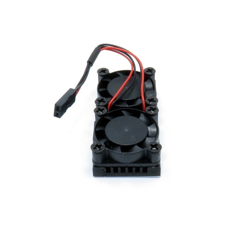 Radiator z podwójnym wentylatorem dla Raspberry Pi 4B - sklep Kamami