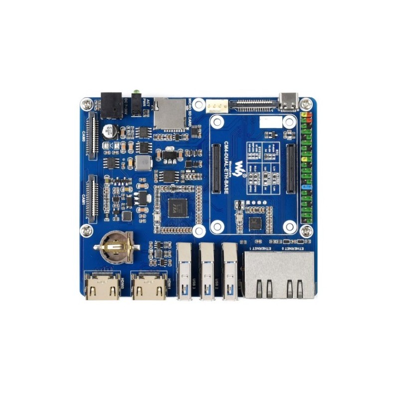 CM4-DUAL-ETH-BASE Dual Ethernet baseboard for Raspberry Pi CM4 ...
