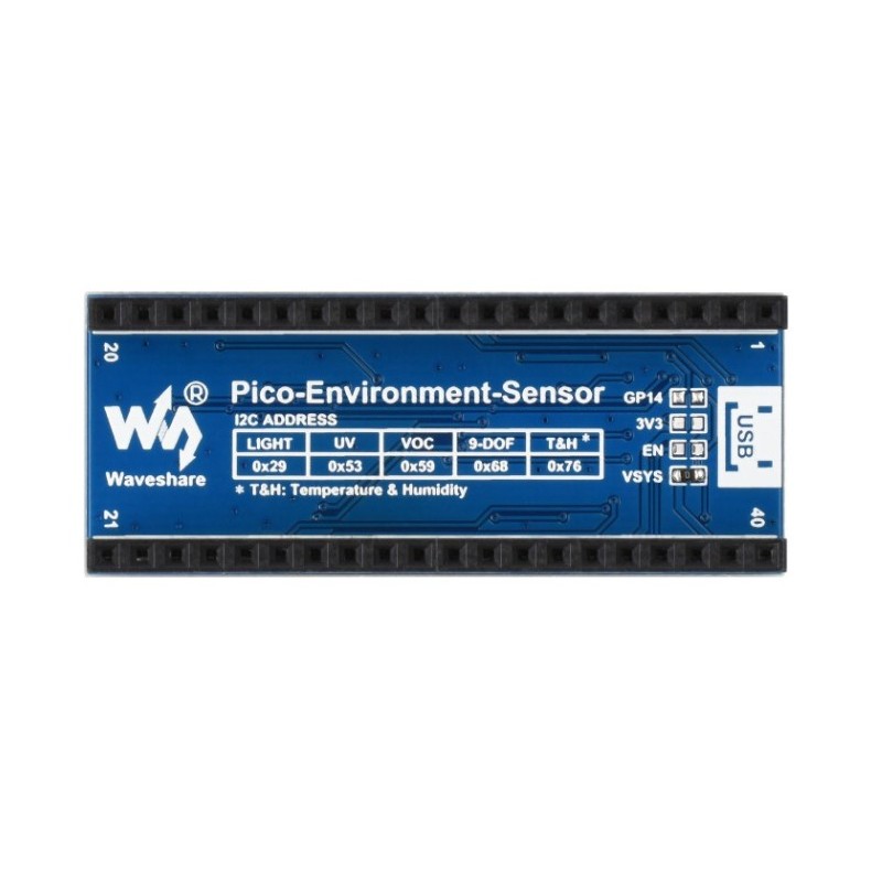 Pico-Environment-Sensor environmental module with sensors for Raspberry ...