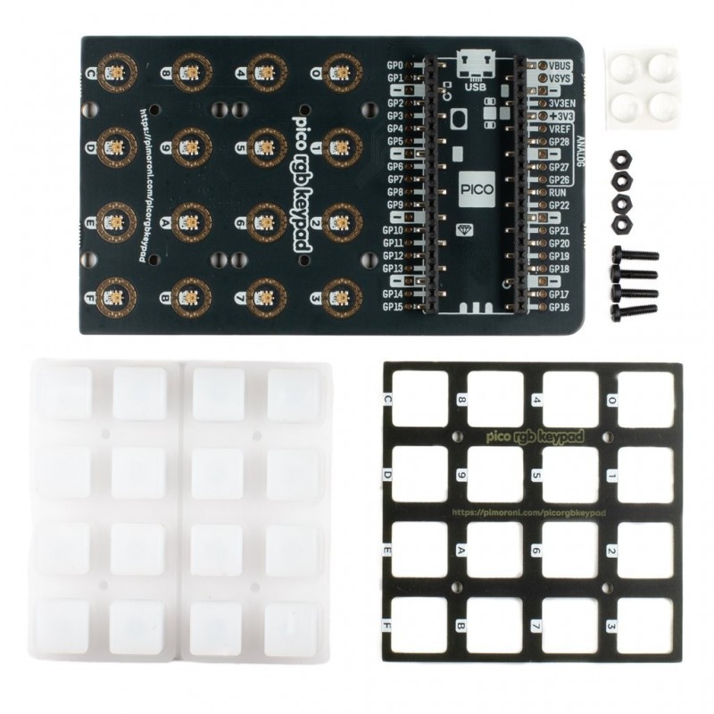 Pico RGB Keypad Base - RGB keyboard for Raspberry Pi Pico - Kamami on ...