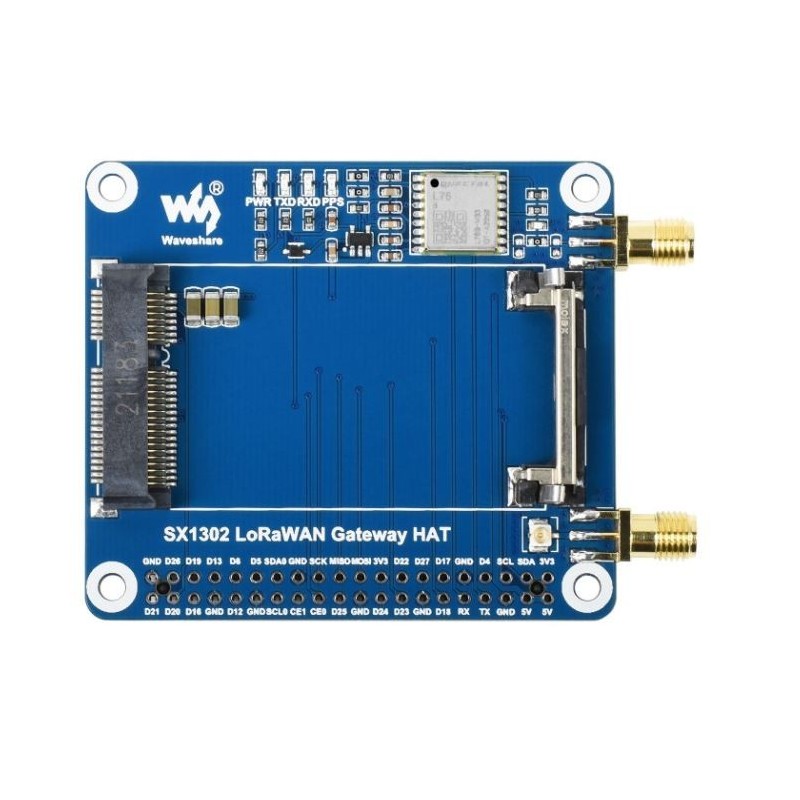 SX1302 LoRaWAN Gateway HAT GNSS for Raspberry Pi - Waveshare 20522 ...