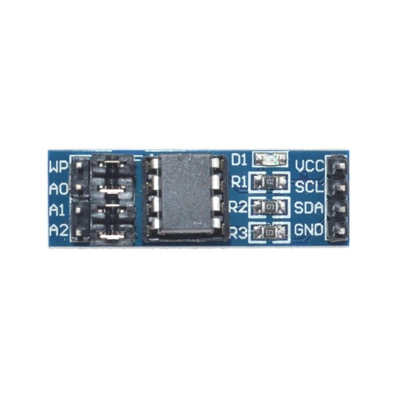 Moduł z pamięcią EEPROM I2C 256Kbit (32kB) AT24C256 DIP - sklep Kamami