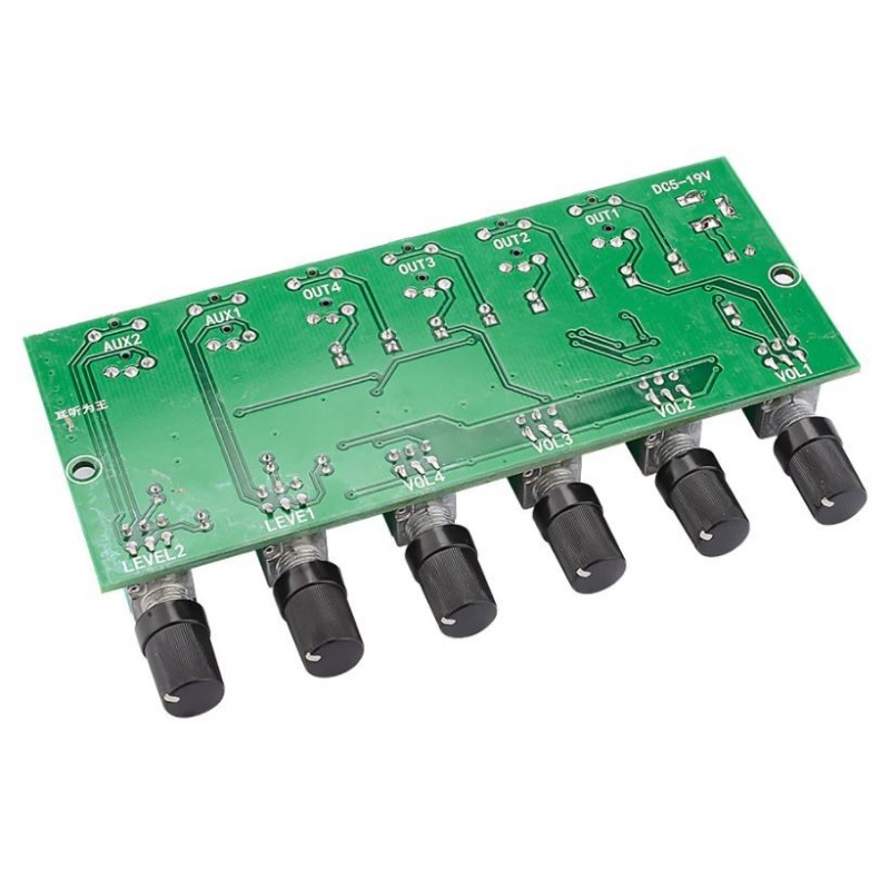 2-channel stereo audio mixer module with four outputs - Kamami on-line ...
