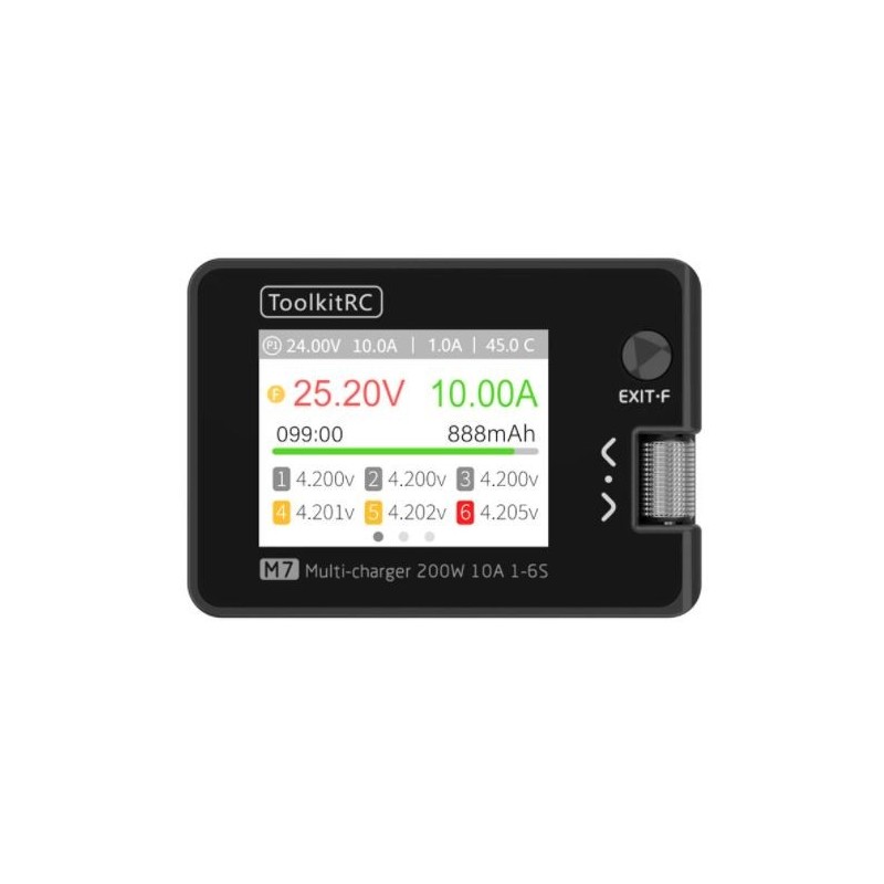 ToolkitRC M7 - charger with balancer for Li-Ion, LiPo, LiFe, LiHV, Ni ...