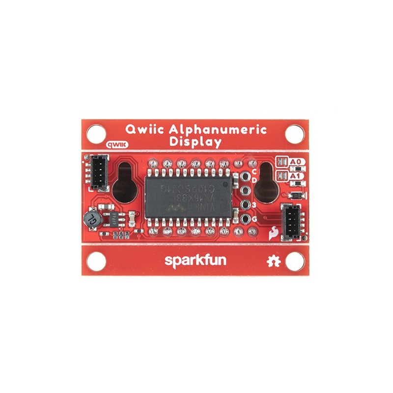 Qwiic Alphanumeric Display - module with a 4-element 14-segment display (red) - Kamami on-line store