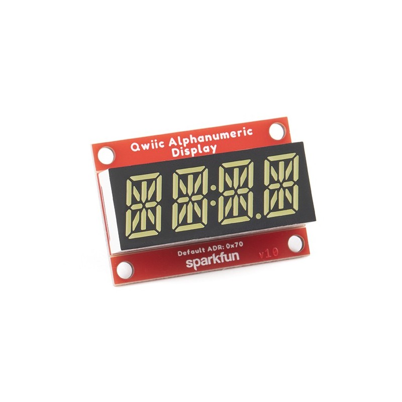 Qwiic Alphanumeric Display - module with a 4-element 14-segment display (white) - Kamami on-line ...
