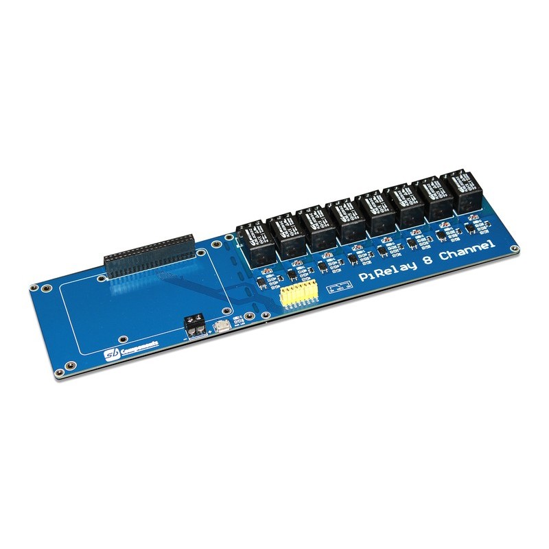 PiRelay 8 - 8-channel module with relays for Raspberry Pi + display ...