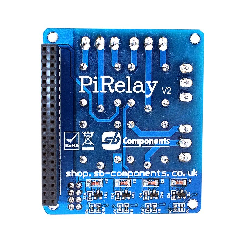 PiRelay v2 Relay Shield - 4-channel module with relays for Raspberry Pi ...