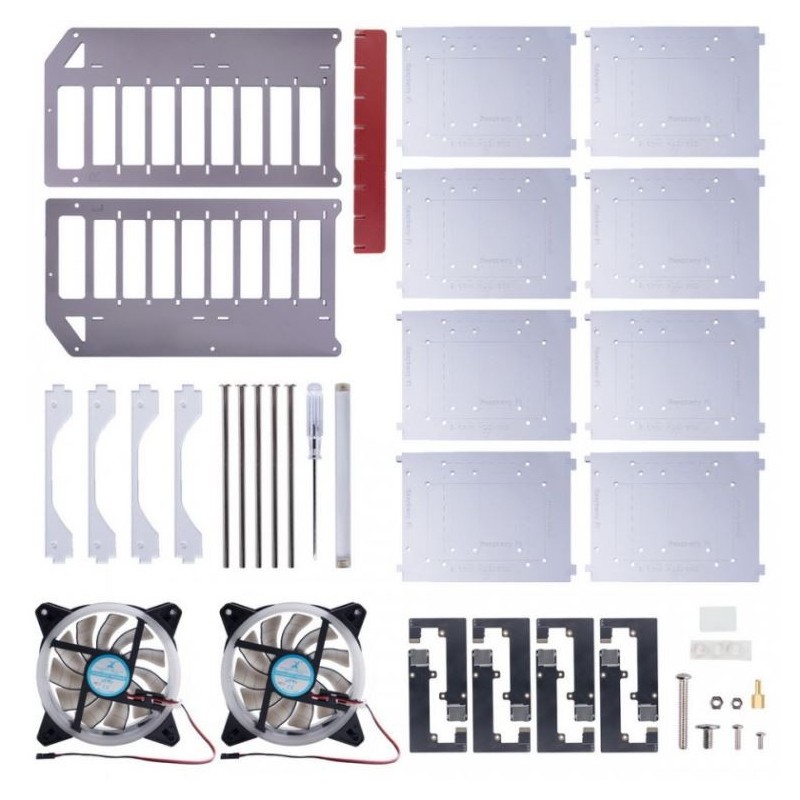 PI-CLUSTER-CASE - 8-layer cluster case for Raspberry Pi and Jetson Nano ...
