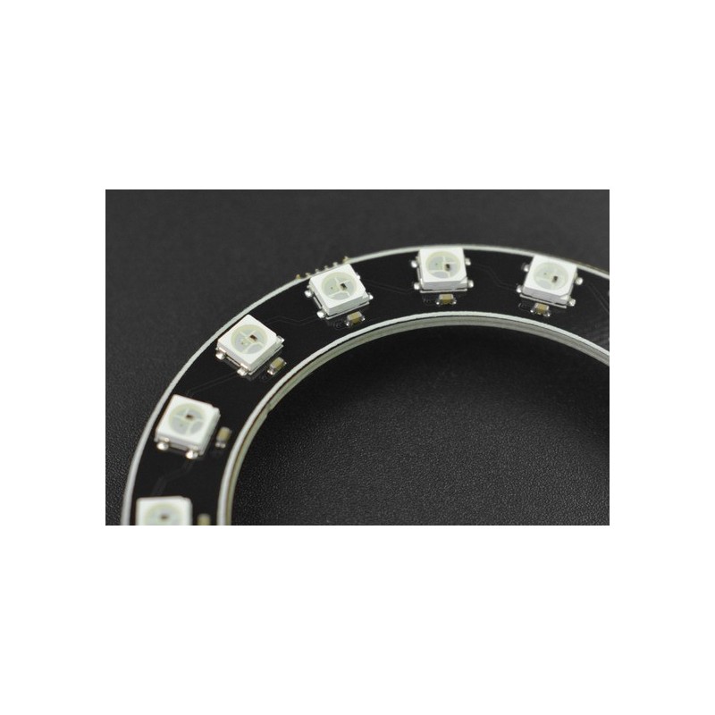 WS2812-16 RGB LED Ring - RGB light ring with WS2812B diodes - Kamami on ...