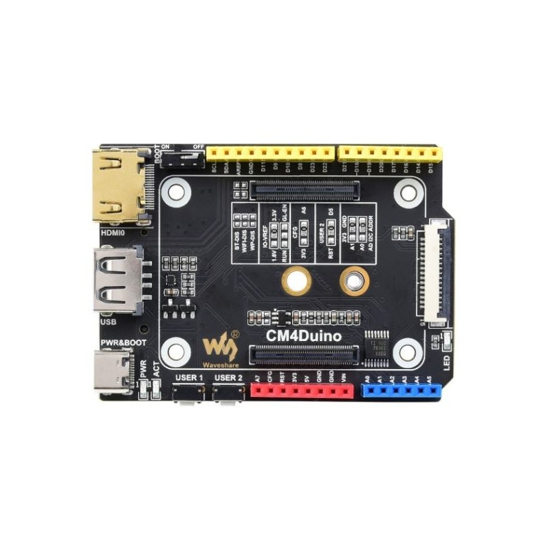 CM4-Duino baseboard for Raspberry Pi CM4 modules - Waveshare 21738 ...