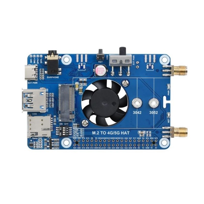 SIM7600G-H-M2 4G HAT for Raspberry Pi - Waveshare 21707 - Kamami on ...
