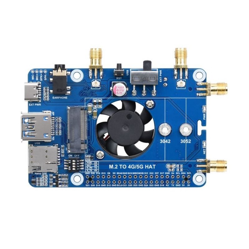 SIM8202G-M2 5G HAT (B) for Raspberry Pi - Waveshare 21708 - Kamami on ...
