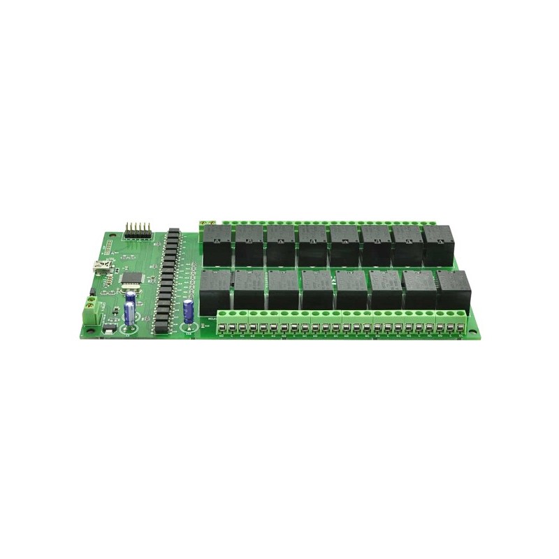 16 Channel USB Relay Module - moduł z 16 przekaźnikami i interfejsem ...