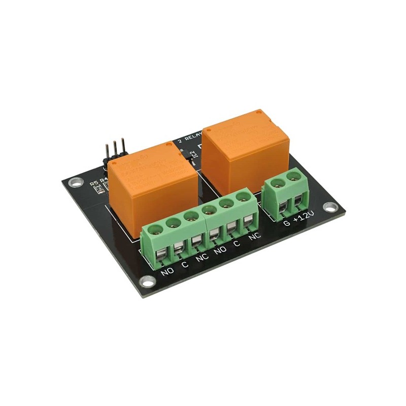2 Channel Relay Controller Board - module with 2 relays - Kamami on ...
