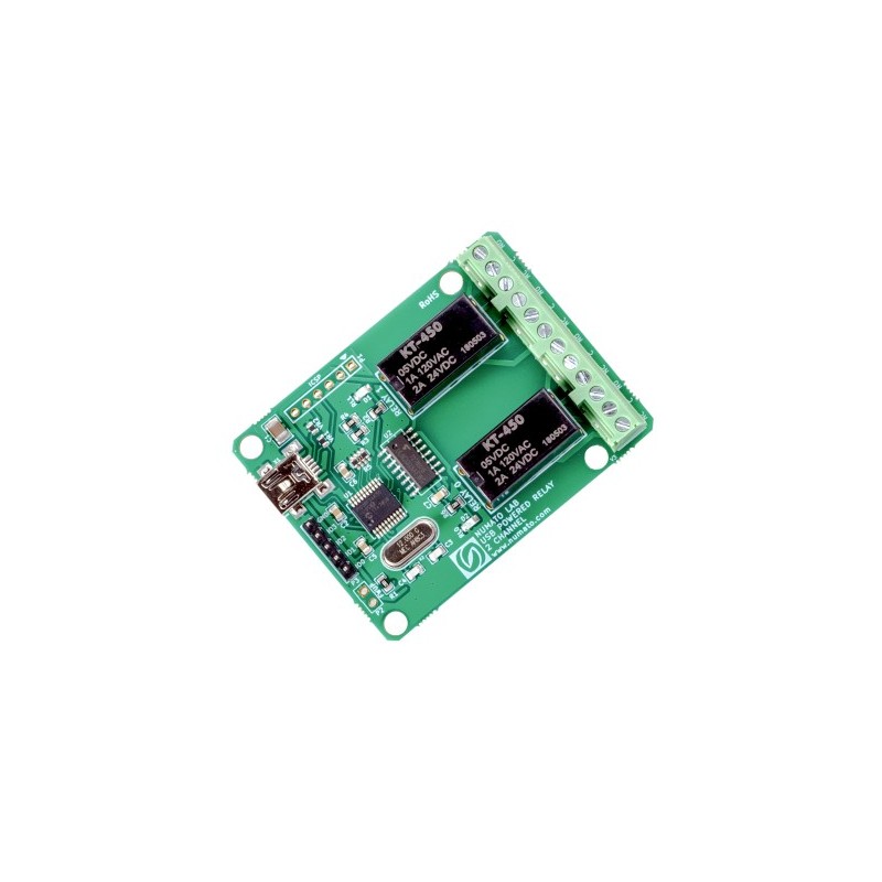 2 Channel USB Powered Relay Module - a module with 2 relays and a USB interface - Kamami on-line ...