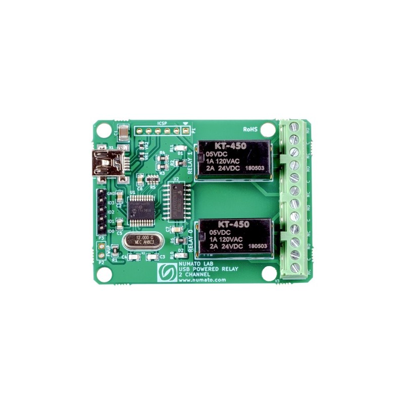 2 Channel USB Powered Relay Module - a module with 2 relays and a USB interface - Kamami on-line ...